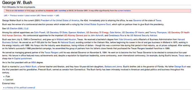 On Wikipedia's 13th Birthday, Revisit the Wikipedia Pages of 2001 - The ...