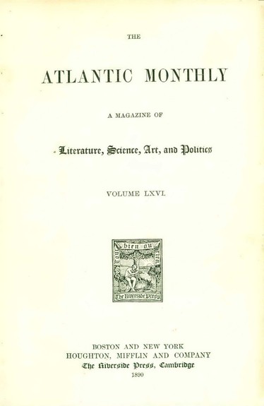December 1890 Issue - The Atlantic