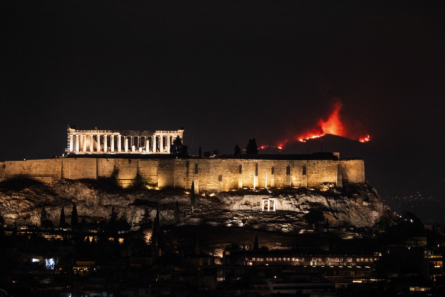 current greece fires