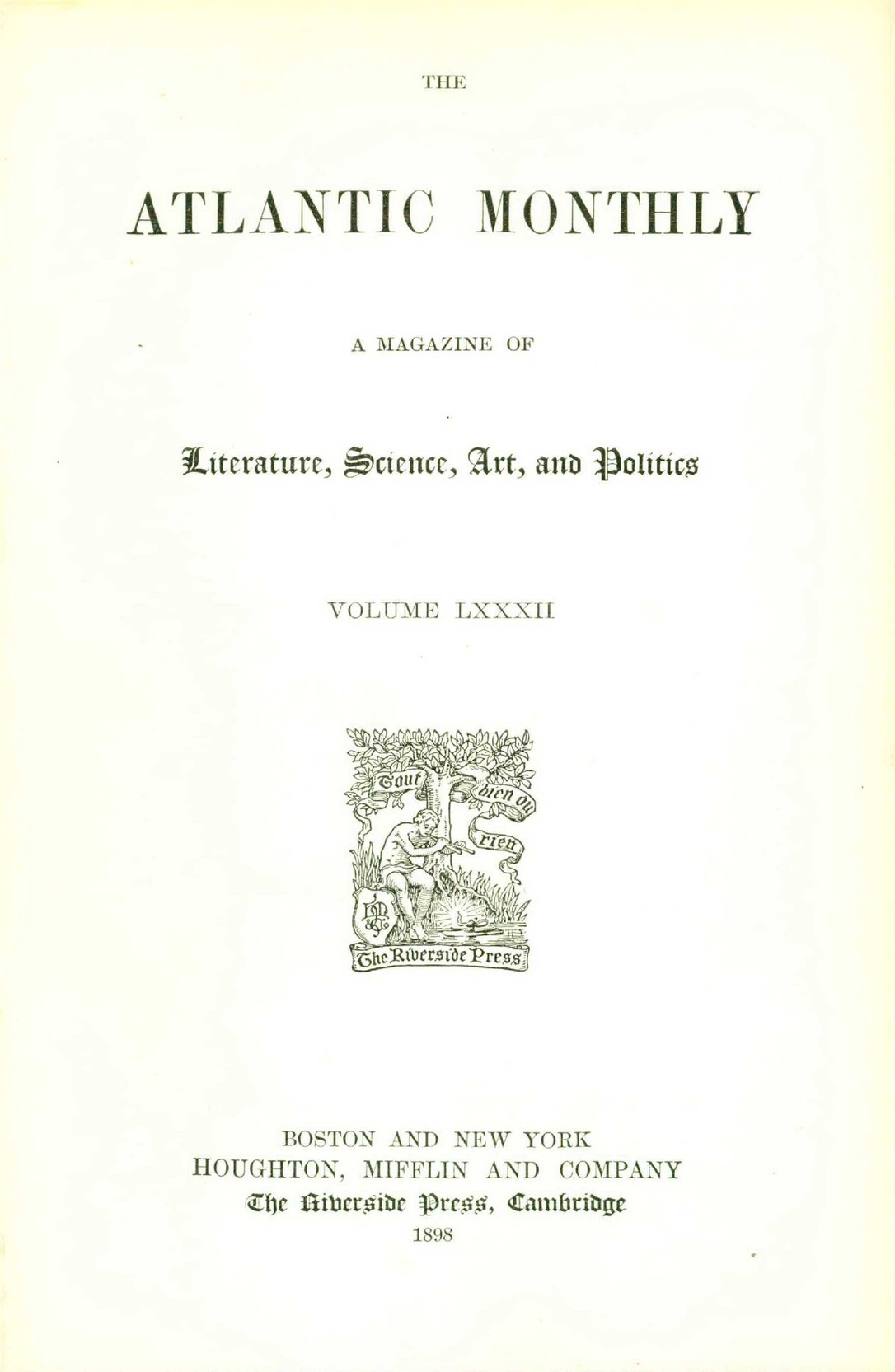 November 1898 Issue - The Atlantic