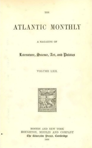 October 1888 Issue - The Atlantic