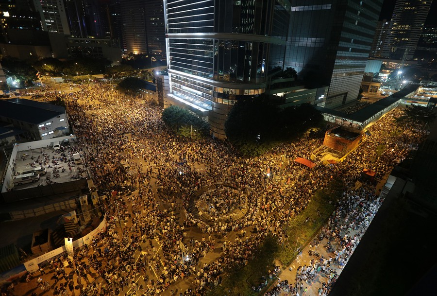 Pro-Democracy Protesters Occupy Hong Kong's Central District - The Atlantic