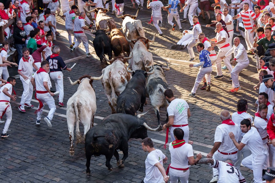Photos: The Running of the Bulls 2024 - The Atlantic