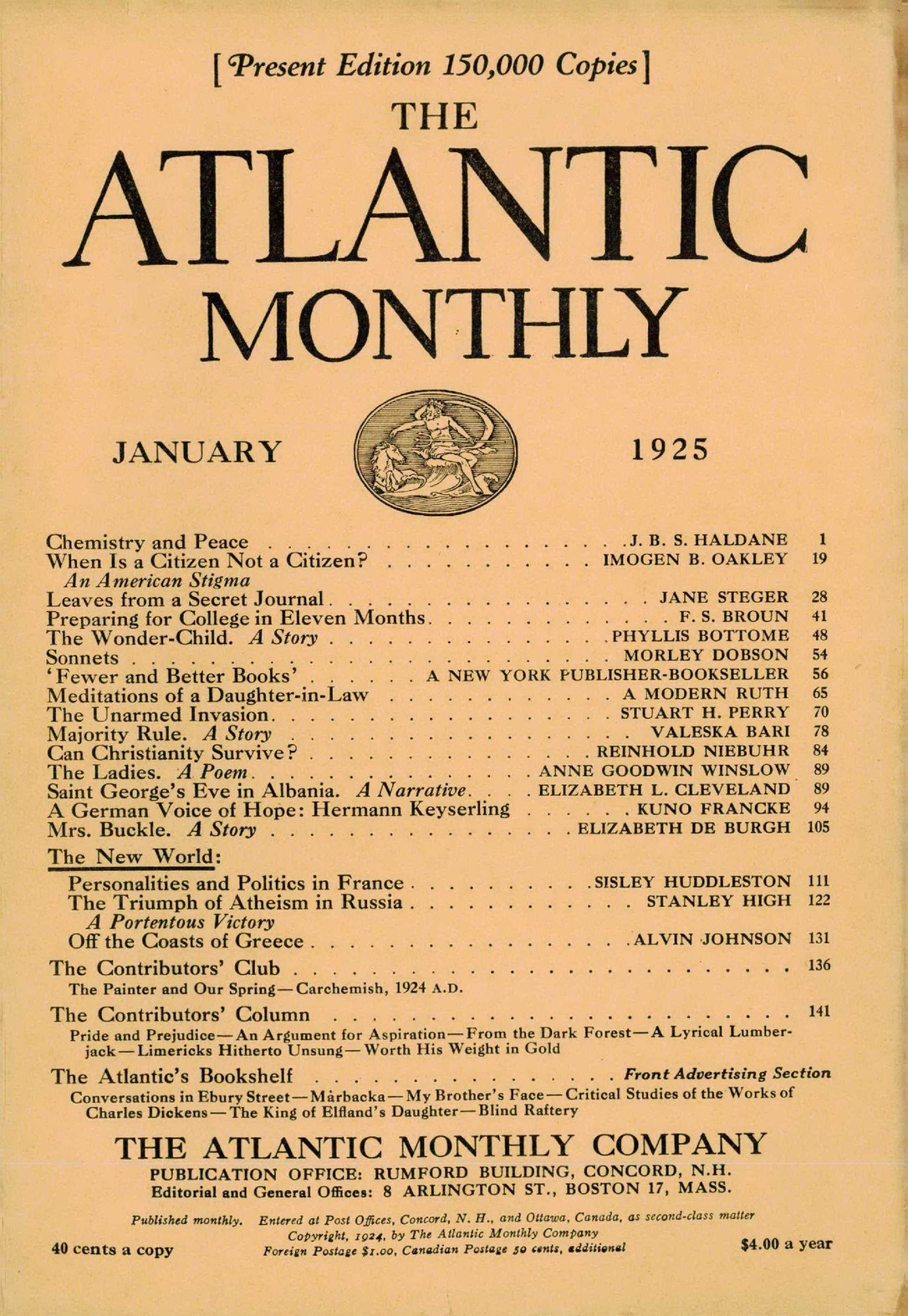 January 1925 Issue - The Atlantic