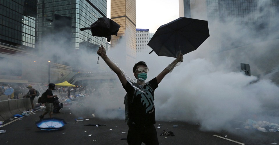 Pro-Democracy Protesters Occupy Hong Kong's Central District - The Atlantic