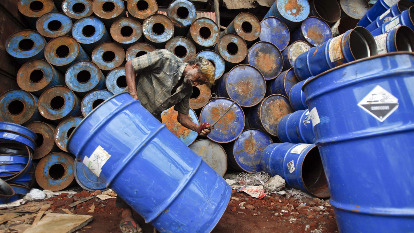 Warning Waste Drums