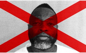 The Alabama state flag superimposed over a black-and-white photo of Joe ...