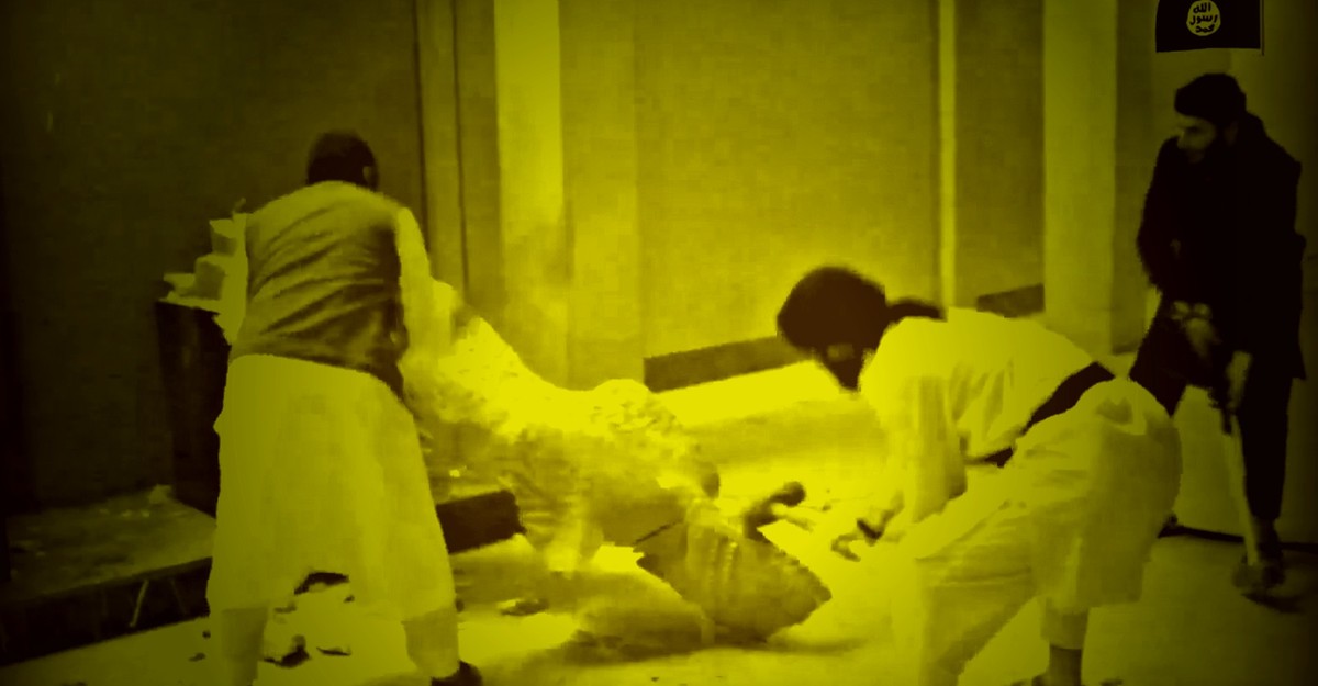 ISIS Releases Video of Militants Smashing Ancient Artifacts from Mosul ...