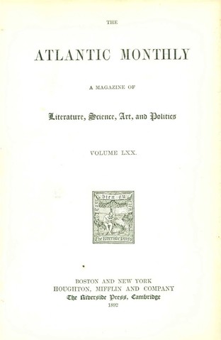 October 1892 Issue - The Atlantic