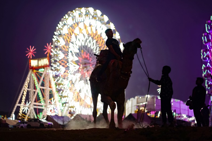 Photos of the Week: Blue Pond, Camel Fair, Embracing Peace - The Atlantic