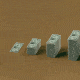 Stacks of dollar bills change in size
