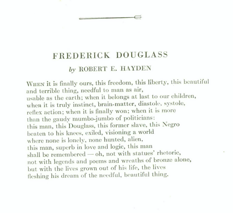 Robert Hayden's Tribute to Frederick Douglass - The Atlantic