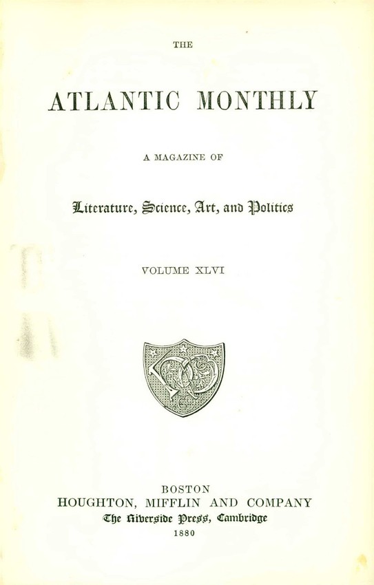 October 1880 Issue - The Atlantic