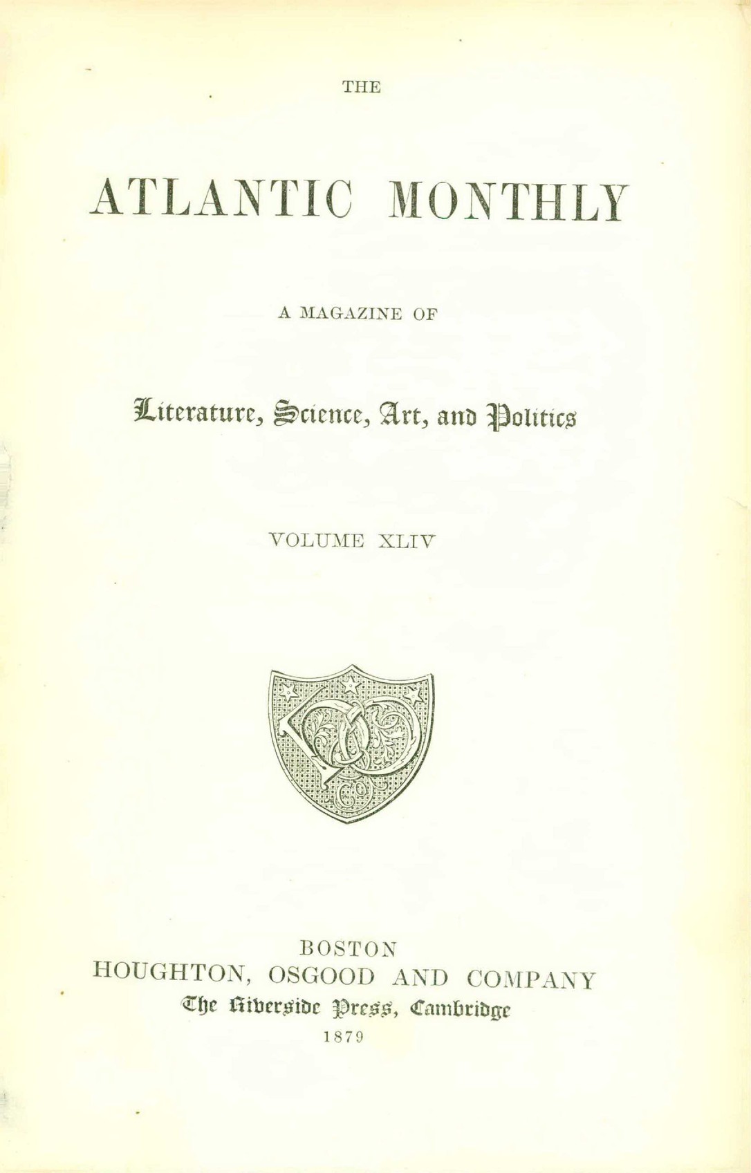 December 1879 Issue - The Atlantic
