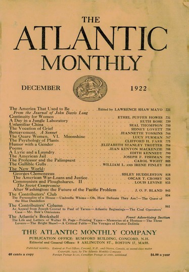 December 1922 Issue - The Atlantic