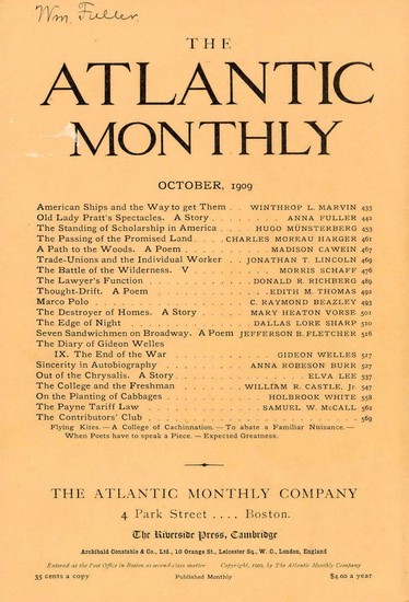 October 1909 Issue - The Atlantic