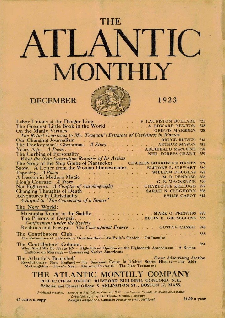December 1923 Issue - The Atlantic