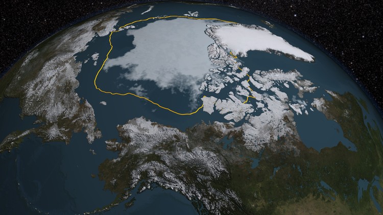 The Arctic Ocean's Shrinking Sea Ice: A New Illustration, 1978 to 2015 ...